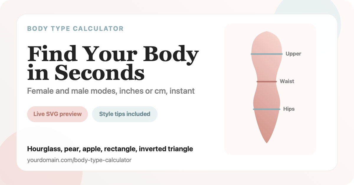 Body Type Calculator | Free Body Shape Test